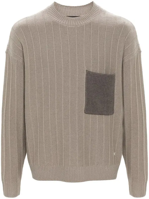 Emporio Armani Patch-pocket Virgin Wool Jumper