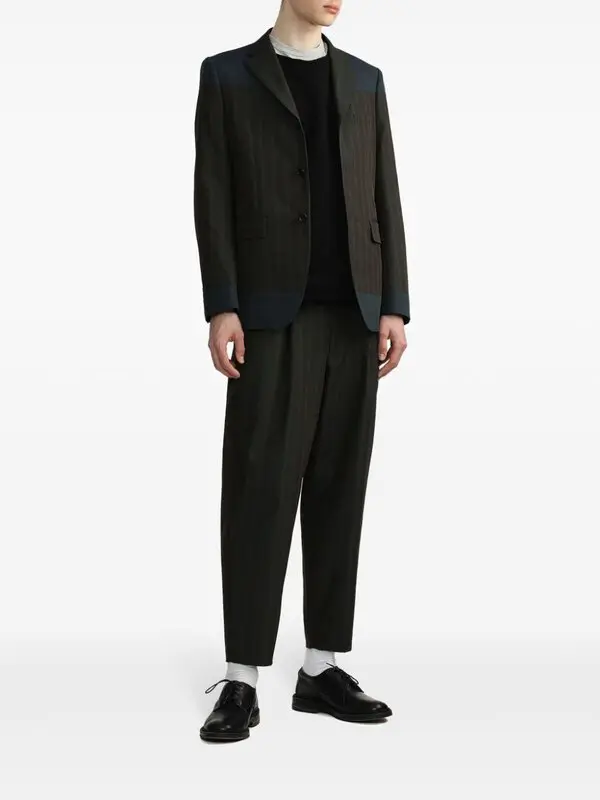 Comme Des Garçons Panelled Striped Blazer