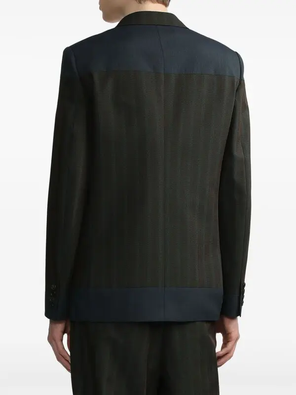 Comme Des Garçons Panelled Striped Blazer