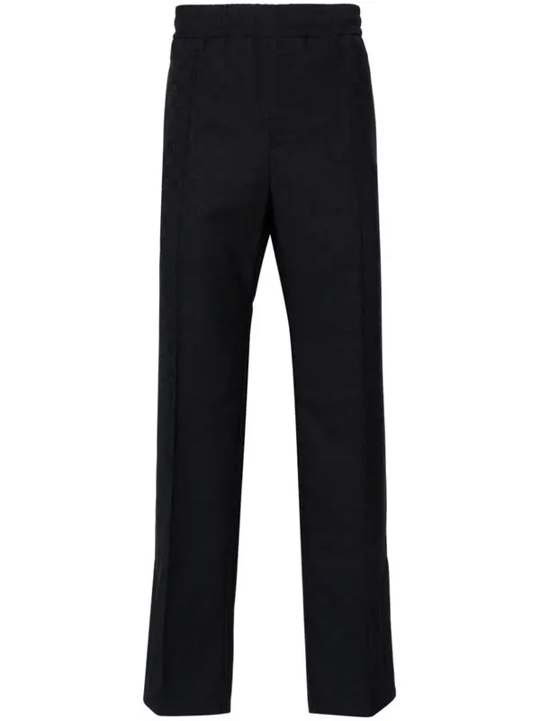 Gucci Gg Supreme Jacquard Straight Trousers - Blue