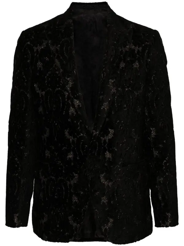Etro Devoré-effect Single-breasted Blazer
