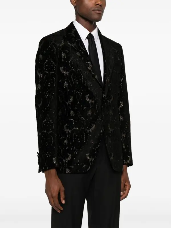 Etro Devoré-effect Single-breasted Blazer