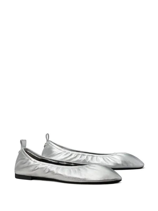 Tory Burch Eddie 2.0 Ballerina Flats - Silver