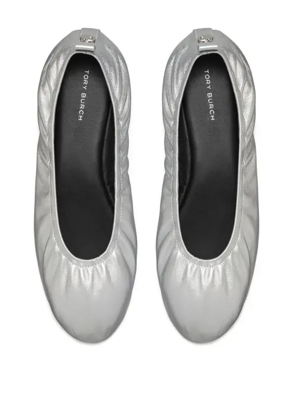 Tory Burch Eddie 2.0 Ballerina Flats - Silver