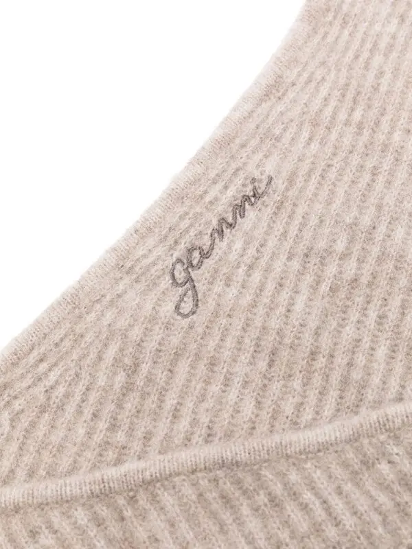 GANNI Soft Wool Balaclava - Neutrals
