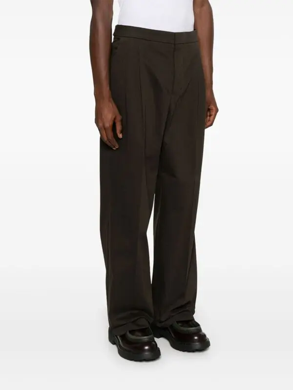 Ami Loose-cut Tailored Trousers - Brown