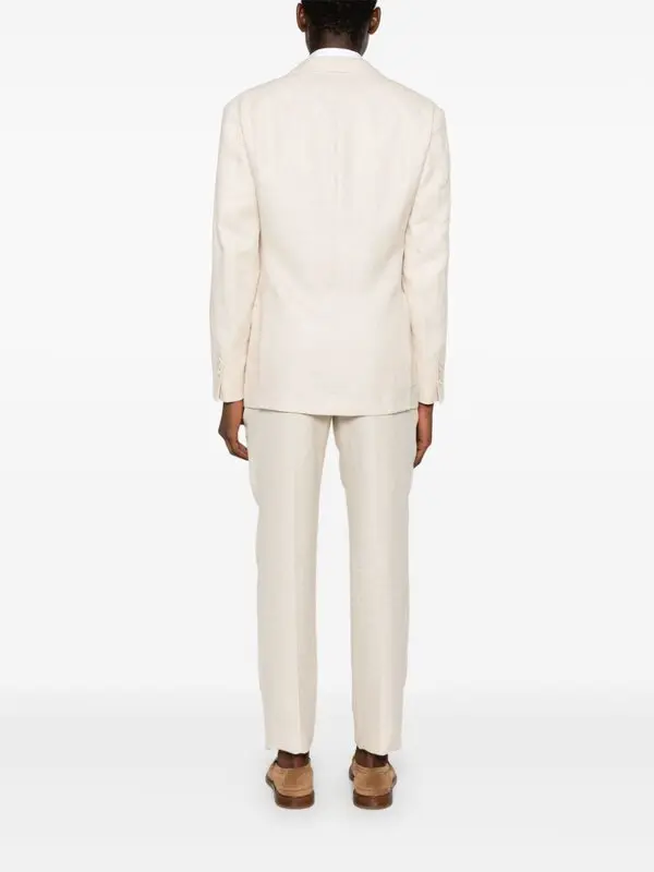 Brunello Cucinelli Single-breasted Linen-blend Suit - Neutrals