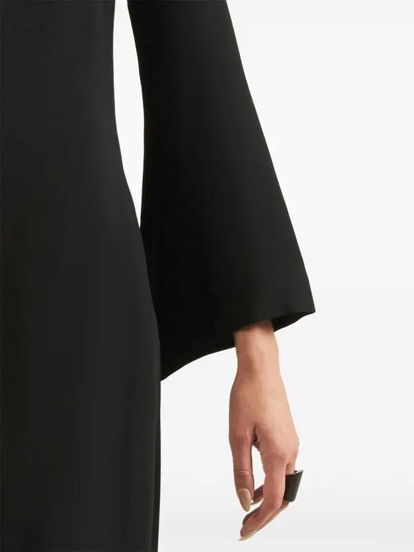 TALLER MARMO Ubud Feather-trim Maxi Dress - Black