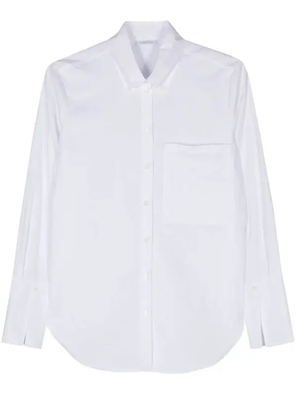 Patrizia Pepe Fly-print Cotton Shirt - White