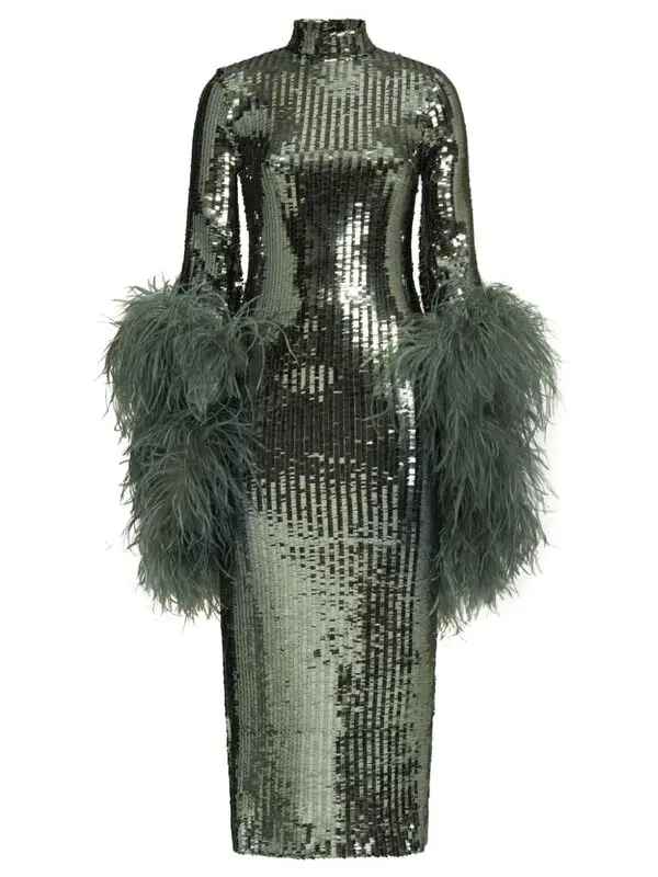 TALLER MARMO Del Rio Disco Sequinned Midi Dress - Green