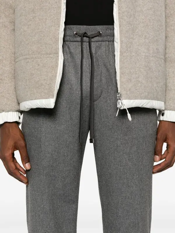 Moncler Drawstring-waist Loose-fit Trousers - Grey