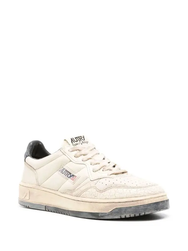 AUTRY Super Vintage Distressed Sneakers - Neutrals