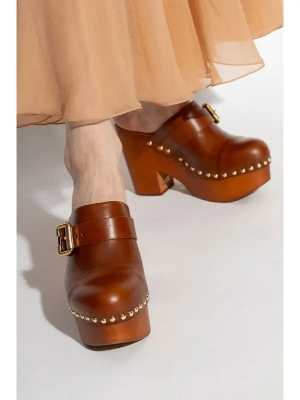 Chloé 120mm Jeanette Mules - Brown