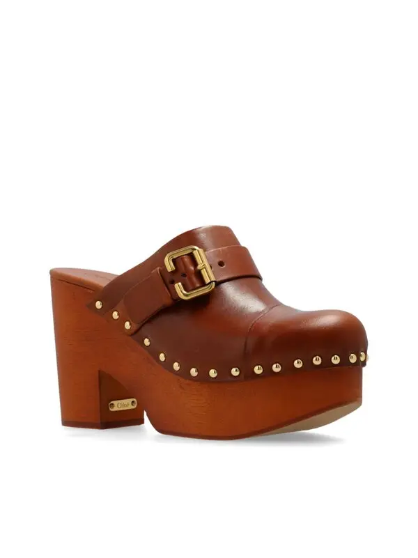 Chloé 120mm Jeanette Mules - Brown
