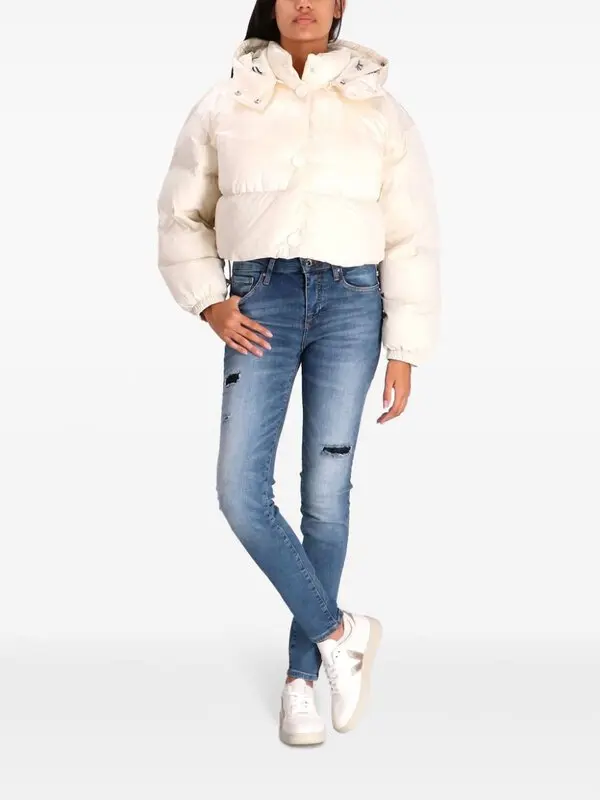 Armani Exchange Distressed Skinny Jeans - Blue