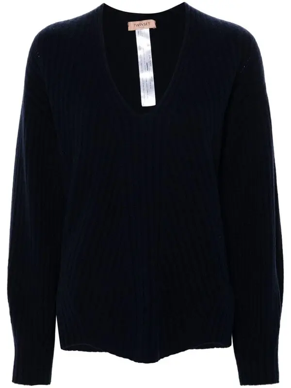 TWINSET V-neck Ribbed-knit Jumper