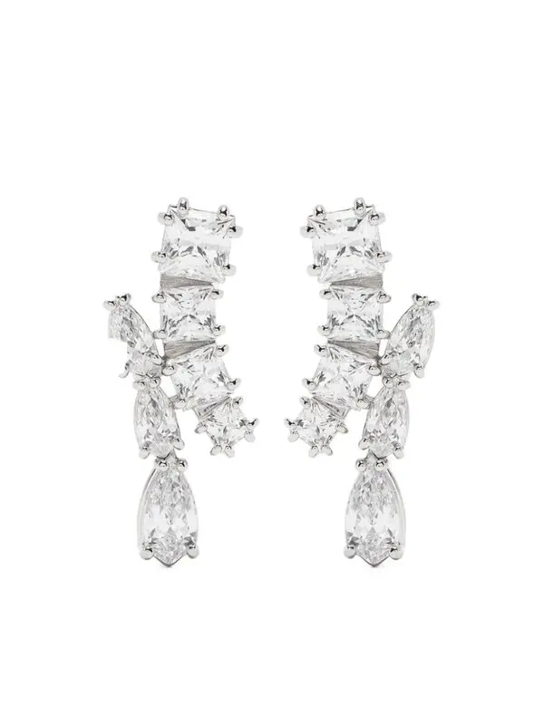 SWAROVSKI Matrix Drop Earrings - Silver