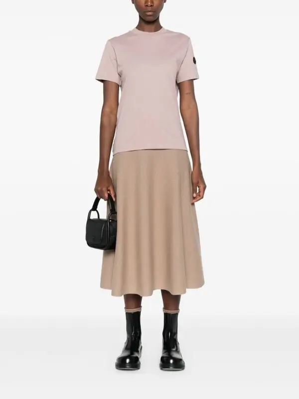 Moncler Logo-appliqué T-shirt - Pink