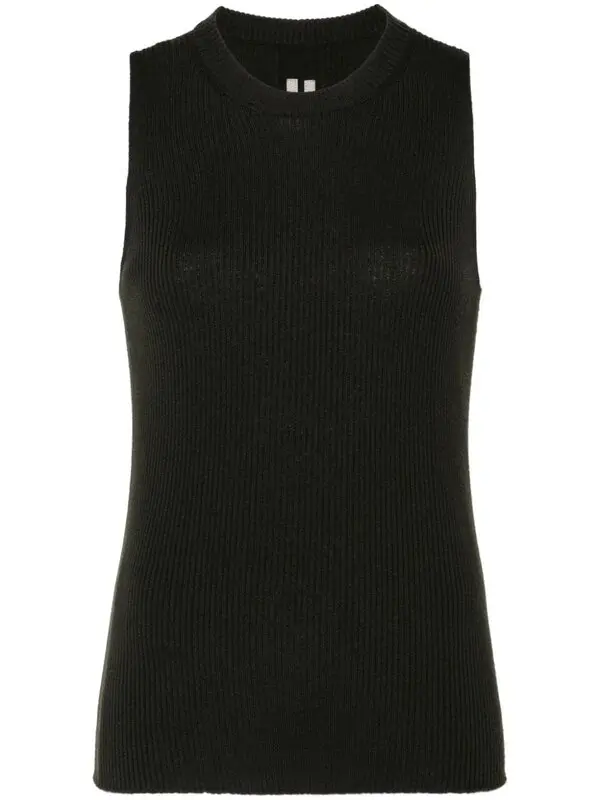 Rick Owens Porterville Ribbed Tank Top - Green