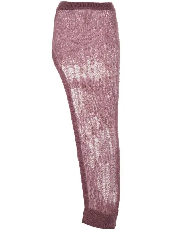 Rick Owens Spider Ziggy Open-knit Skirt - Purple