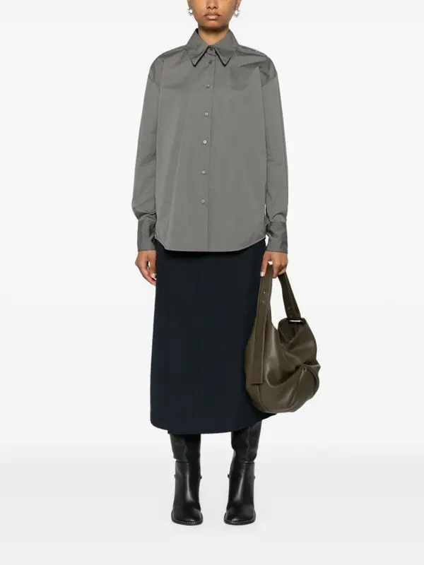 Fabiana Filippi Beaded-trim Poplin Shirt