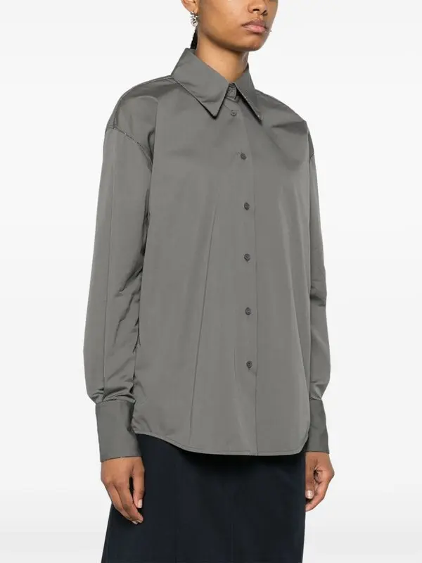 Fabiana Filippi Beaded-trim Poplin Shirt