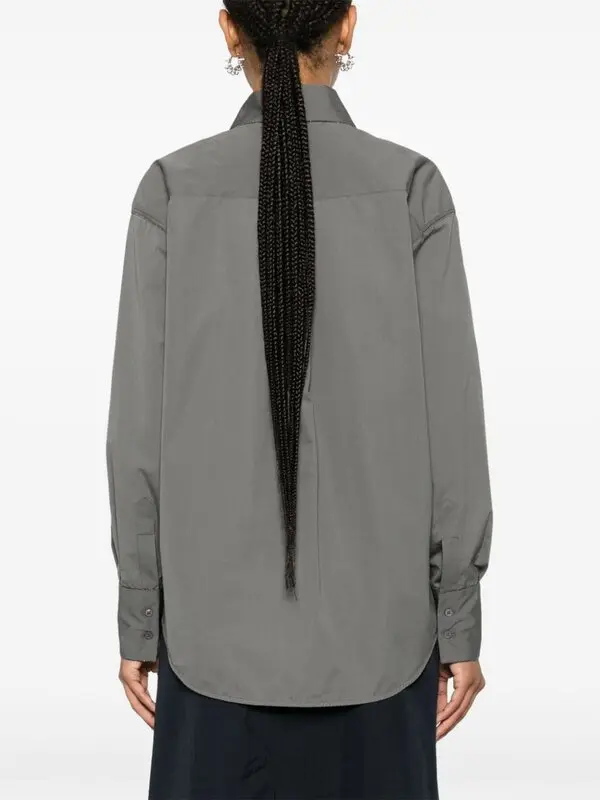 Fabiana Filippi Beaded-trim Poplin Shirt