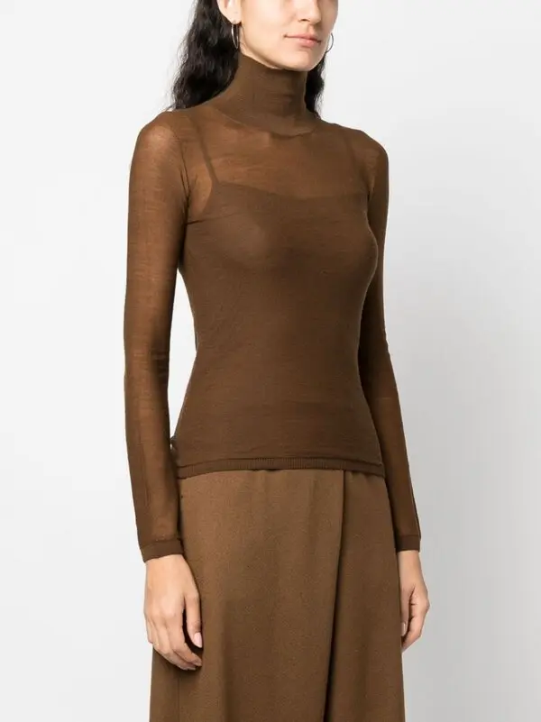 Max Mara Semi-sheer High-neck Jumper