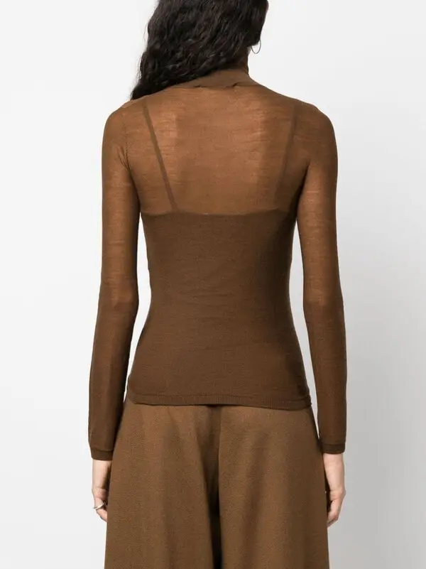 Max Mara Semi-sheer High-neck Jumper
