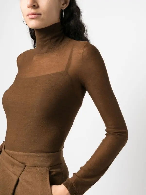 Max Mara Semi-sheer High-neck Jumper