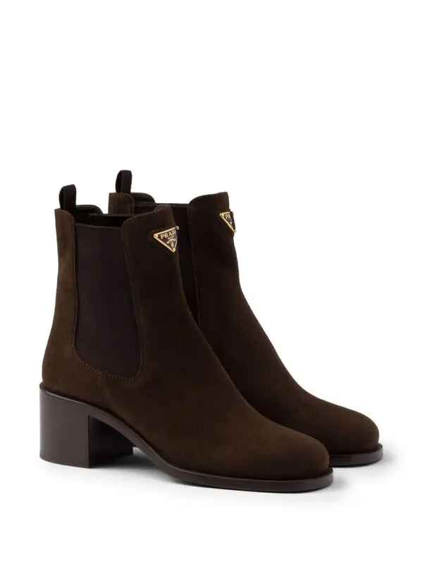 Prada Suede Chelsea Booties