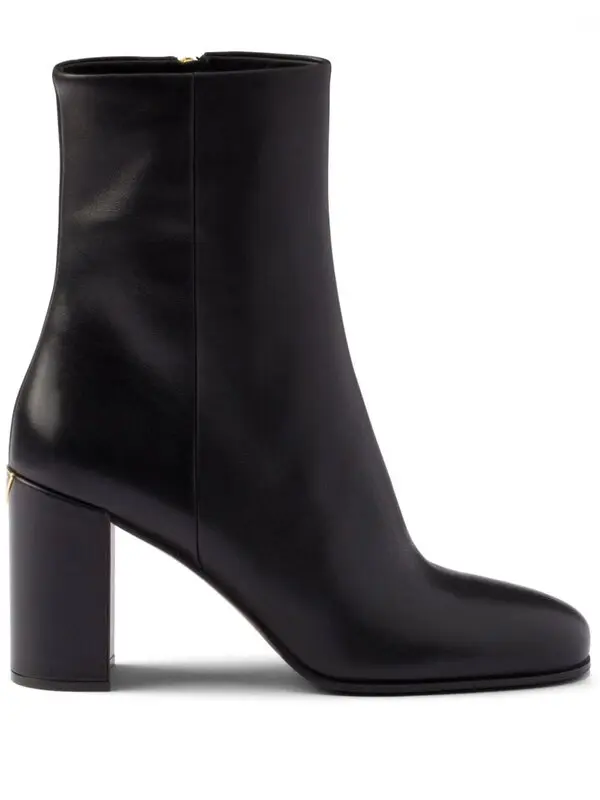 Prada Leather 85mm Boots - Black