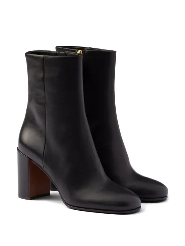 Prada Leather 85mm Boots - Black