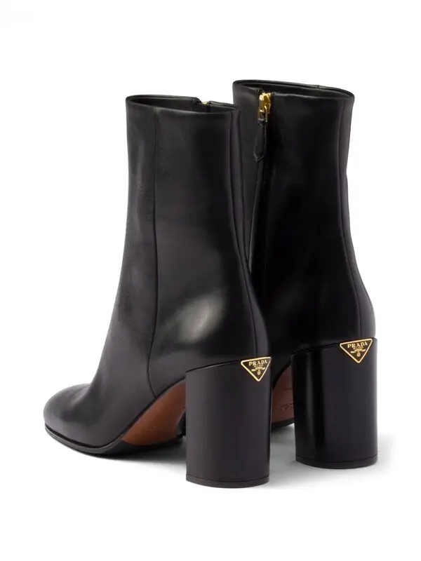 Prada Leather 85mm Boots - Black