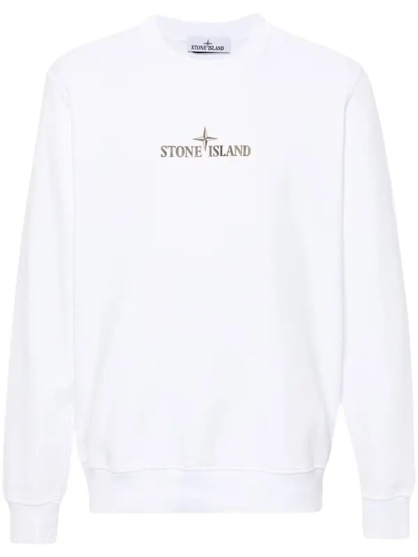 Stone Island Logo-print Cotton Sweatshirt