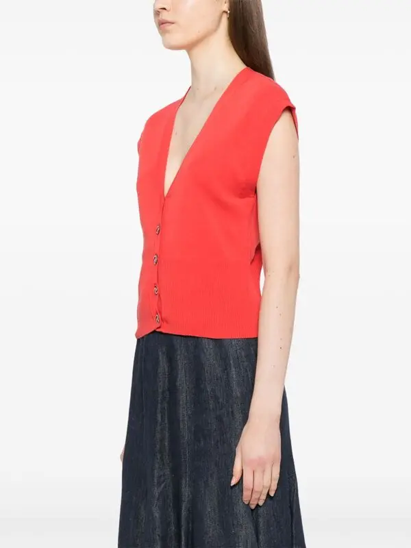 AGNÈS B. Sleeveless Jersey Cardigan