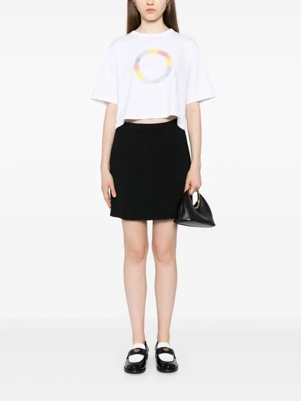 AGNÈS B. Cropped Short Sleeve T-shirt
