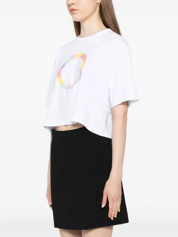 AGNÈS B. Cropped Short Sleeve T-shirt