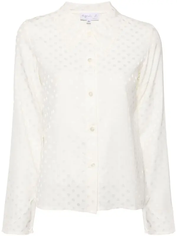AGNÈS B. Polka Dot Print Shirt