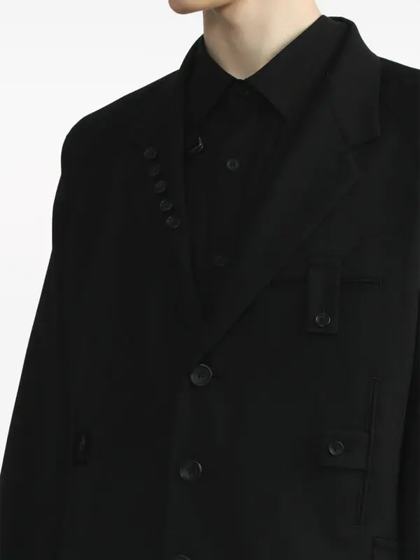 Yohji Yamamoto Single-breasted Wool Coat