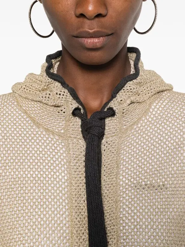 Brunello Cucinelli Open-knit Hooded Cardigan