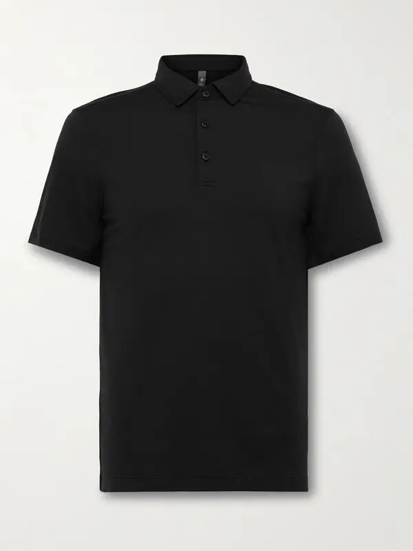 Lululemon Evolution Slim-fit Stretch-jersey Golf Polo Shirt - Black