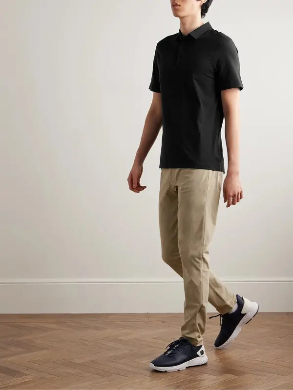 Lululemon Evolution Slim-fit Stretch-jersey Golf Polo Shirt - Black