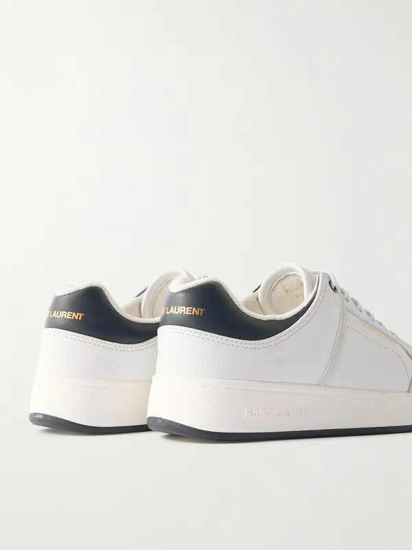 Saint Laurent Sl/61 Perforated Leather Sneakers - White
