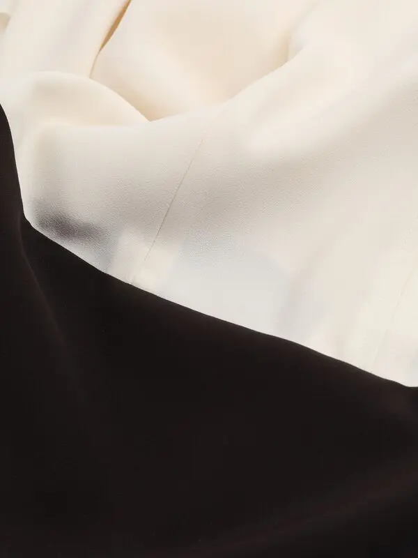 REISS Marlowe Color Block Mini Dress With Draped Sleeves