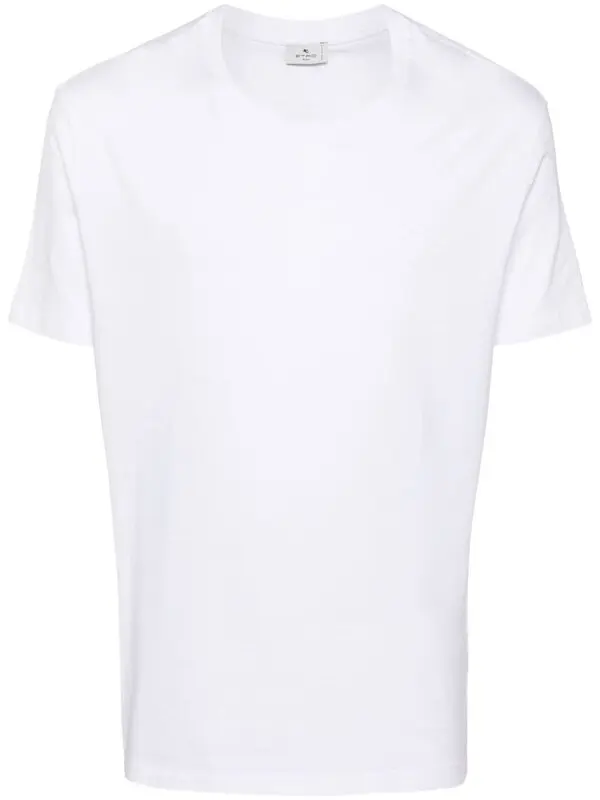 Etro Pegaso-embroidered Cotton T-shirt - White