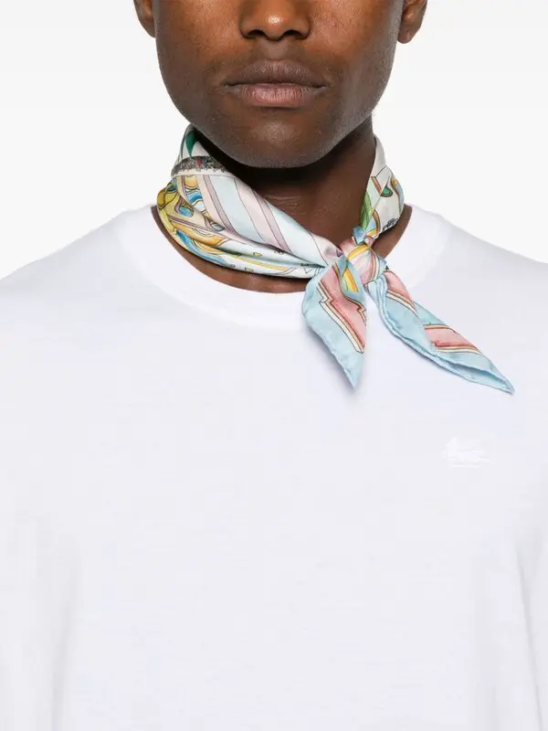 Etro Pegaso-embroidered Cotton T-shirt - White