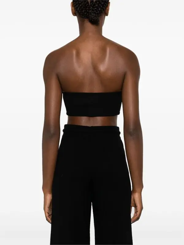 Max Mara Floral-embroidered Cropped Top