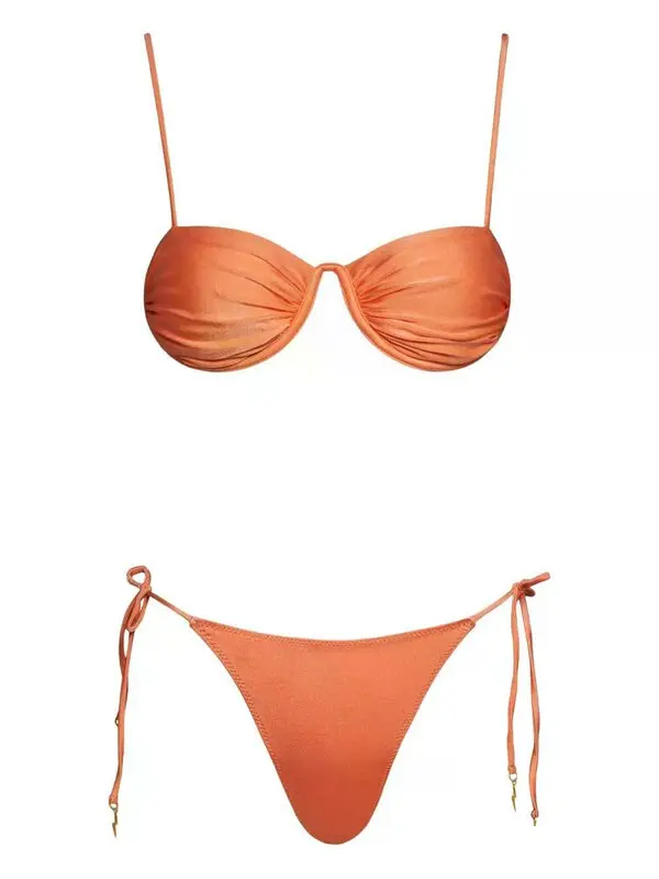 NOIRE SWIMWEAR Monowire Tie-fastening Bikini - Orange