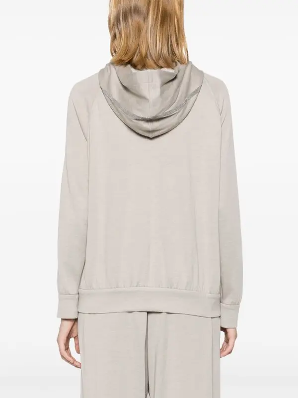 Brunello Cucinelli Monili Chain-detail Hoodie - Neutrals